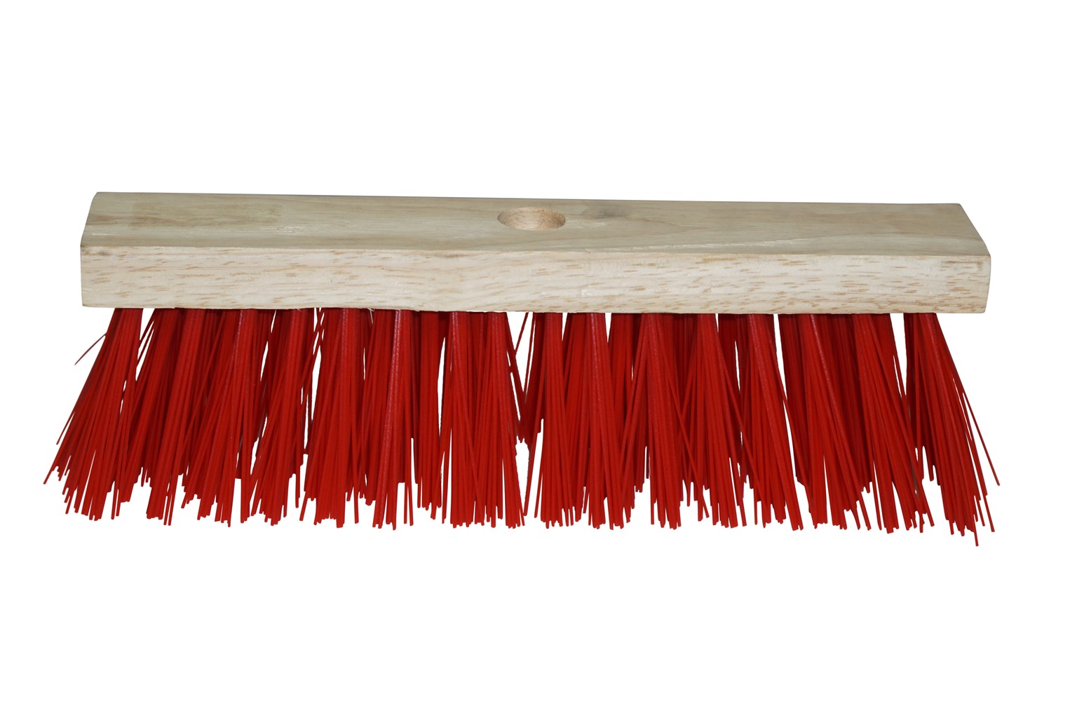 12" Red Polypropylene Hard Bristle Broom Head Only - T020302 - Interfix