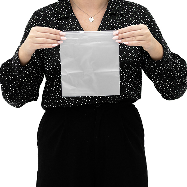 180 x 200mm Frosted White Polythene Zip Lock Bags (Pack of 50) - Interfix