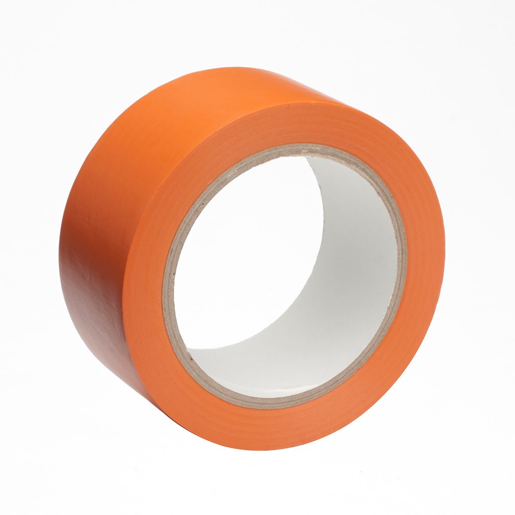 50mm x 33m Orange Low Tack PVC Tape - T134670 - Interfix