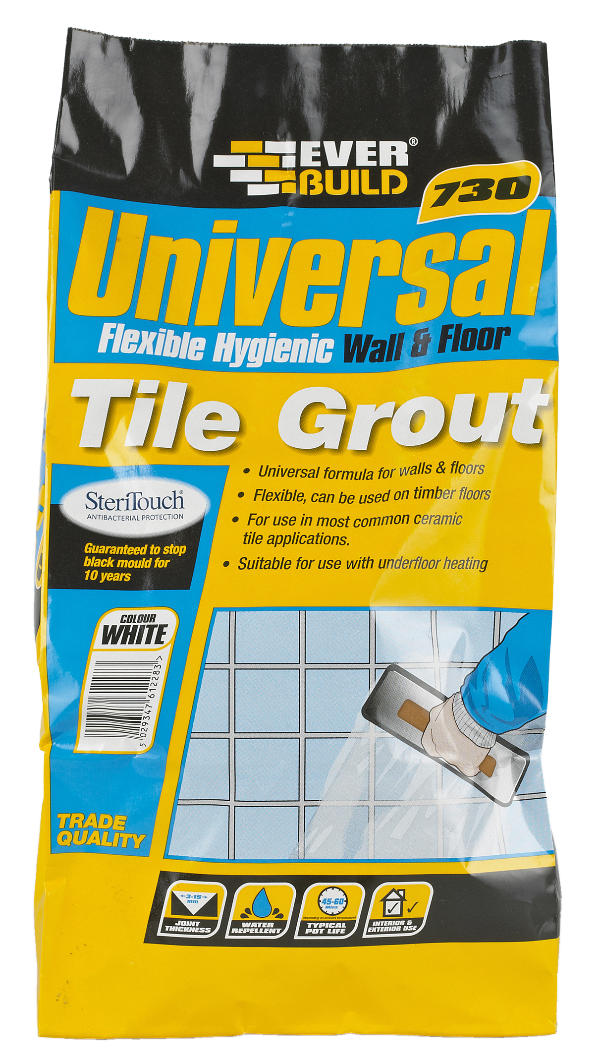 5kg Anthracite 730 Universal Flexible Hygienic Wall & Floor Tile Grout ...